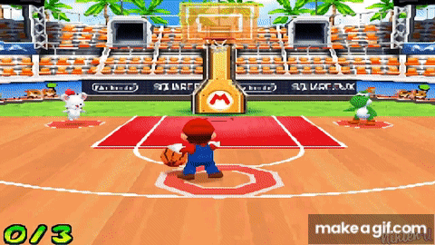 Mario Hoops 3 on 3 - Mario Special Shot on Make a GIF