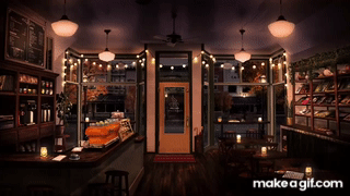 Cozy Fall Coffee Shop Ambience: Relaxing Jazz Music & Rain Sounds for ...