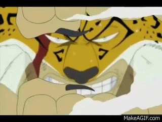 Luffy vs. Lucci: Rokuougan vs. Jet Gatling Gun on Make a GIF