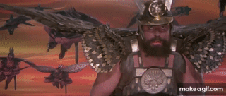 Flash Gordon (1980) - Hawk Men... DIVE!!! (HD) on Make a GIF