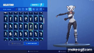 Fortnite P A N D A Team Leader Outfit Showcase with All Dances & Emotes ...