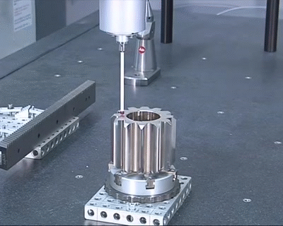 Gear inspection using a Coordinate Measuring Machine on Make a GIF