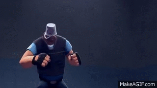 The Heavy dances with a bucket on his head for 42 minutes on Make a GIF