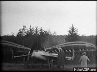 Early Flight (b&w, silent, 16mm) Vintage Films on Make a GIF