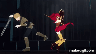 RWBY: Pyrrha Nikos vs. Team CRDL (60FPS) on Make a GIF
