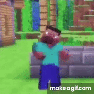 Minecraft steve dance on Make a GIF