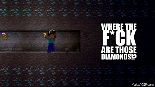 The True Story Of Mining In Minecraft on Make a GIF