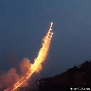 Sky Ladder a pyrotechnic artwork by Cai Guoqiang on Make a GIF