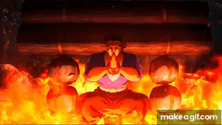 Gyomei Himejima's Fire Training || 4k on Make a GIF