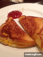 Extra sharp cheddar on crispy buttermilk bread on Make a GIF
