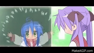 Lucky Star Misao Gif WAVE Lucky Star Misao Kusakabe School Uniform