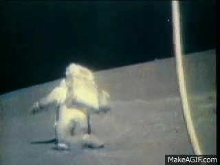 Falling on the Moon on Make a GIF