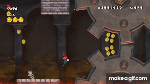 Mario burning in lava on Make a GIF