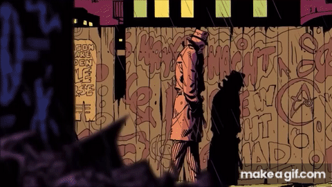 Rorschach walking on Make a GIF