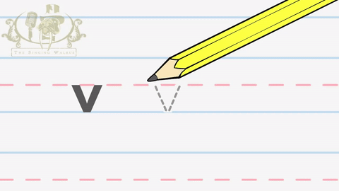 V Letter Animated Gif