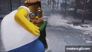 God of War but it's The Simpsons on Make a GIF