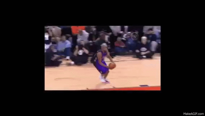Vince Carter at the 2000 NBA Slam Dunk Contest on Make a GIF
