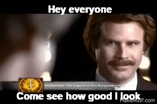 Hey everyone, come and see how good I look! on Make a GIF