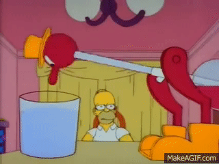 It's drinking the water! The Simpsons on Make a GIF