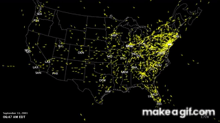 September 11: FAA Closure of US Airspace on Make a GIF