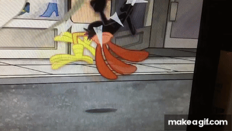 Daffy Duck falling on Make a GIF
