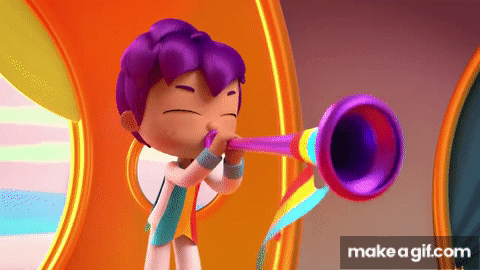 Zee playing a tuba on Make a GIF