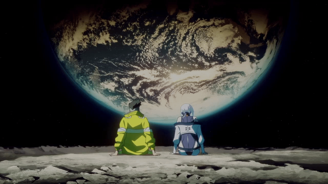 Cyberpunk Edgerunners BEST SCENE (David and Lucy on the Moon) on Make a GIF