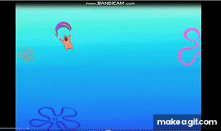 Spongebob: Patrick Flying in the Air on Make a GIF