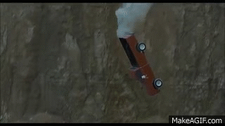 Car Cliff Explosion Gif