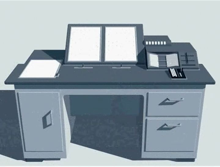 Memex animation - Vannevar Bush's diagrams made real on Make a GIF