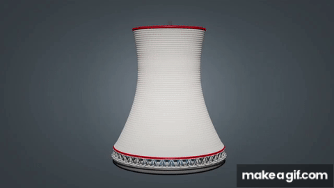 Working of Cooling Tower - Nuclear Power Plant on Make a GIF