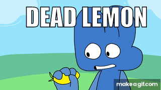 four eats a lemon and dies / animated on Make a GIF