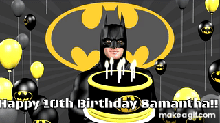 Batman says Happy Birthday to you with ASL on Make a GIF