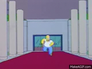 Homer jumps for explosion on Make a GIF