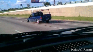 Driving on highway with no tire on Make a GIF