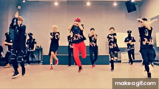 MONSTA X 'Trespass' mirrored Dance Practice on Make a GIF