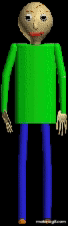 Baldi is waving in a weird way. on Make a GIF