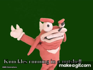 Knuckles ran on Make a GIF