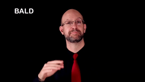 Bald Hairstyles | ASL - American Sign Language on Make a GIF