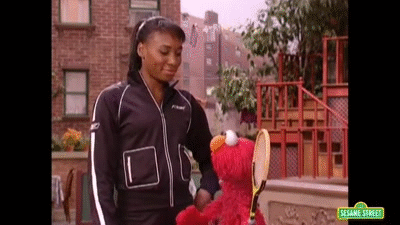 Sesame Street: Elmo and Venus Williams Imagine on Make a GIF