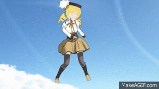 MMD 魔法少女まどか☆マギカ Mami Tomoe { マミさんの戦闘テーマ ピアノ }-02 on Make a GIF