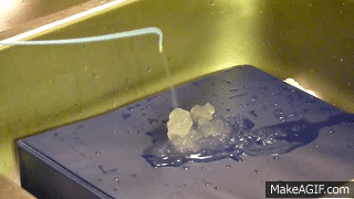Medical ice slurry without air was pumped out through a medical ...