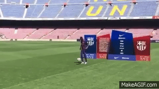 Barcelona's new signing Ousmane Dembele fails at Rainbow Flick!! on ...