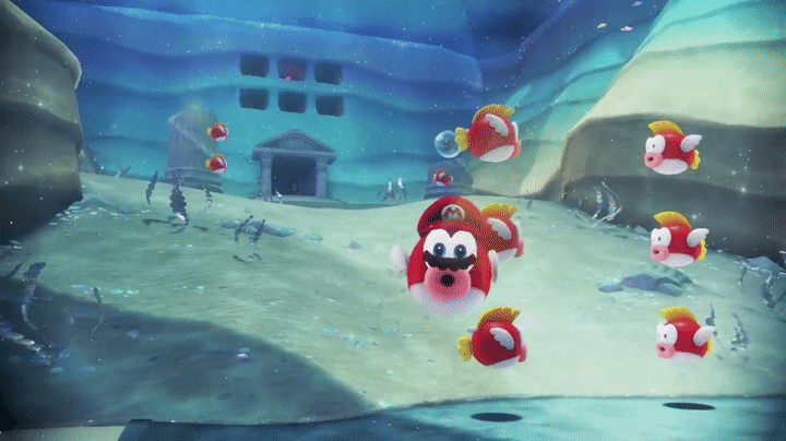 Super Mario Odyssey - Game Trailer - Nintendo E3 2017 Mario Cheep Cheep ...