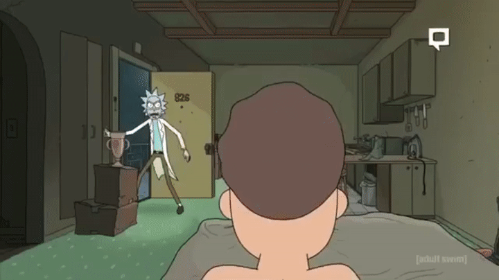 Rick dragging Jerry on Make a GIF