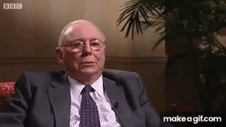 Charlie Munger Shrugs on Make a GIF