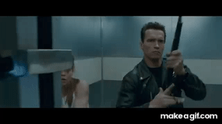 Terminator 2: Judgment Day (1991) - Elevator Scene on Make a GIF