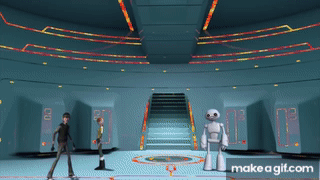 2012 Leo geeking out about his space suit on Make a GIF