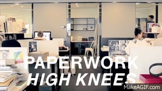 How to Work Out Like a Male Model at the Office on Make a GIF