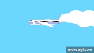 Free HD Stock Video Footage - Animated Airplane Flying Through The Sky ...